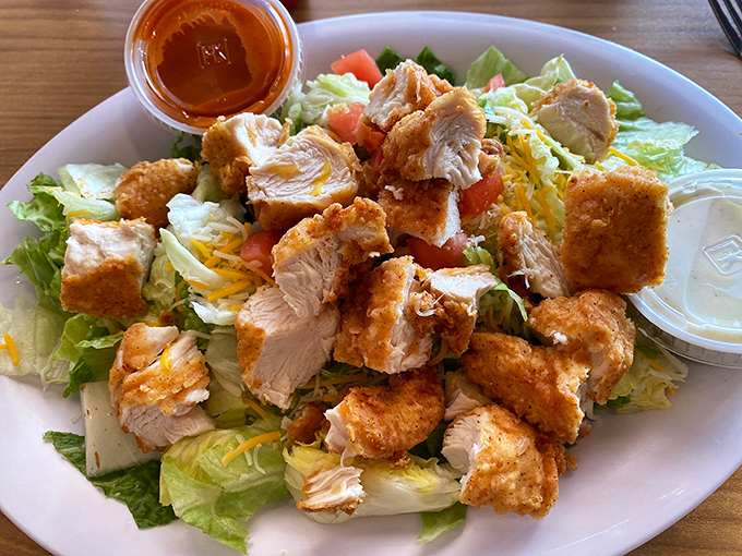 Who says salads can't be exciting? This chicken-topped creation proves that healthy-ish can also be delicious-ish.