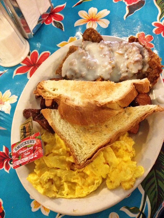 Chicken fried steak: Because sometimes you need to combine two great things, like peanut butter and jelly, or Sonny and Cher.