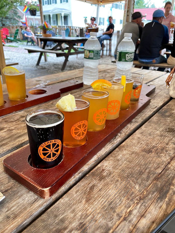 Cheers to choices! This colorful lineup of brews is like a liquid rainbow. From dark and brooding to light and bubbly, there's a sip for every mood.