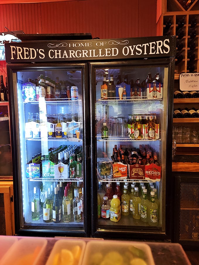 Fred's Chargrilled Oysters: where seafood meets flame in a delicious dance. It's like a beach vacation for your taste buds.