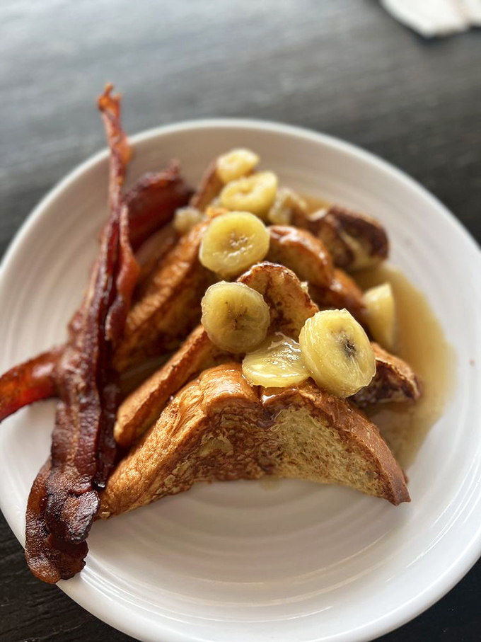 Bananas Foster French toast: where New Orleans jazz meets Scottsdale sunshine. It's a breakfast so good, you'll want to play it a sweet saxophone solo.