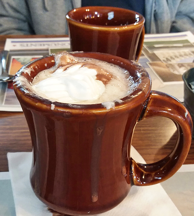 Cocoa that hugs you from the inside out! This mug of liquid comfort is basically a warm sweater for your soul.