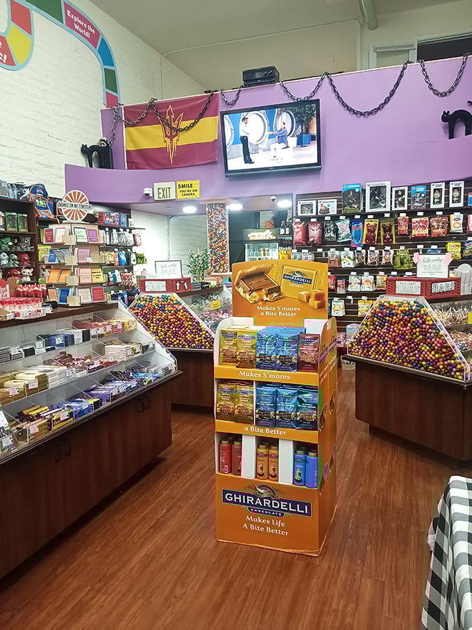 It's like someone took a crayon box and exploded it all over &ndash; in the most delicious way possible! This candy cornucopia is a feast for both eyes and taste buds.