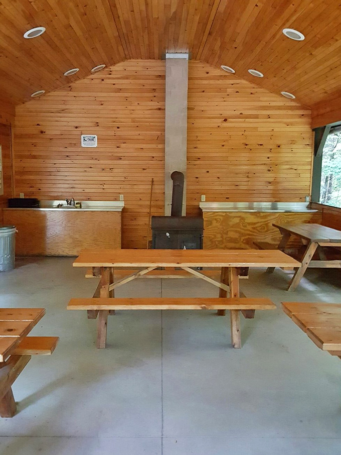 Indoor picnicking at its finest. Who knew "roughing it" could look so... not rough?