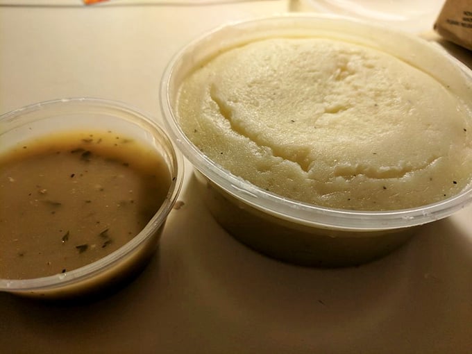 Clouds of potato heaven, swimming in a sea of savory gravy. These mashed potatoes are smoother than a jazz saxophone solo.