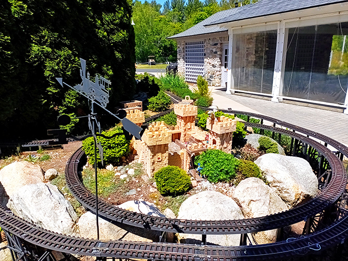 All aboard the tiniest express! This miniature wonderland proves good things come in small packages, delighting train enthusiasts of all ages.