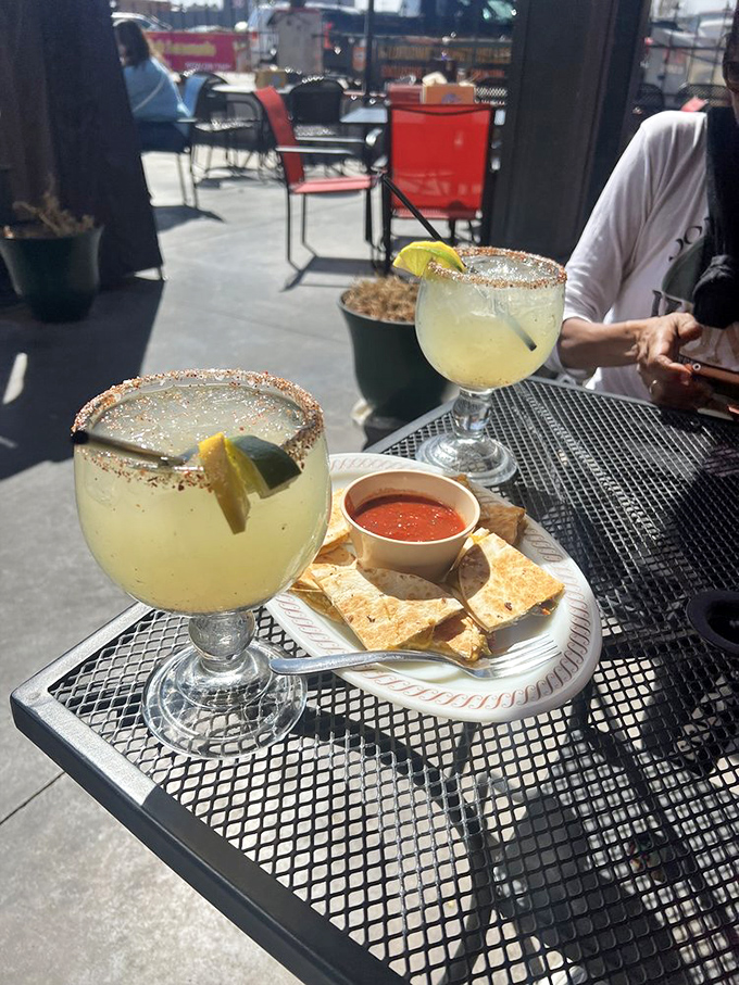 Margaritas with a view! These zesty sippers are the perfect companions for people-watching in the Coors Beer Garden.