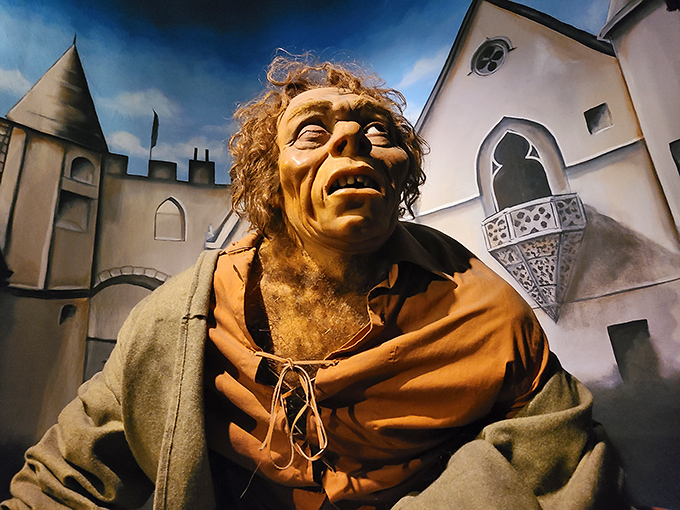 Quasimodo's long-lost brother? This expressive figure brings Victor Hugo's classic to life in unexpected ways.