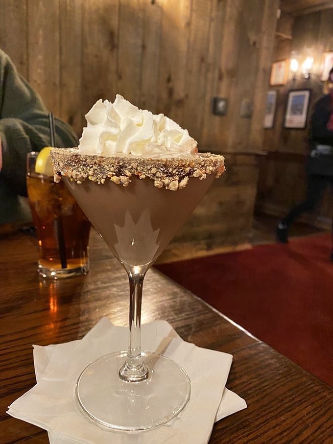 Dessert or cocktail? Why not both! This Reese's Pieces martini is like childhood nostalgia got dressed up for a night on the town.