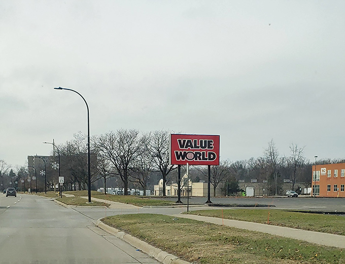 Value World: where your GPS says "You have arrived" and your wallet breathes a sigh of relief. Bargains ahead!