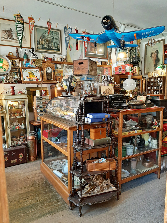 Welcome to the Island of Misfit Toys for grown-ups. That cigar store Indian's seen some things, let me tell you.