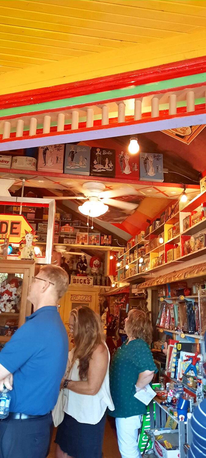 Visitors young and old marvel at the kaleidoscope of colors and characters. It's like watching different generations bond over shared cultural touchstones.