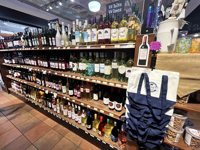 Wine not pair your cheese with some vino? This selection rivals any big city wine shop. Cheers to choices!