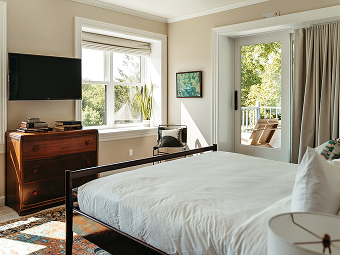 Who needs a view when you've got a TV this size? But trust us, you'll want to peek outside - Maine's scenery is the real show-stopper.