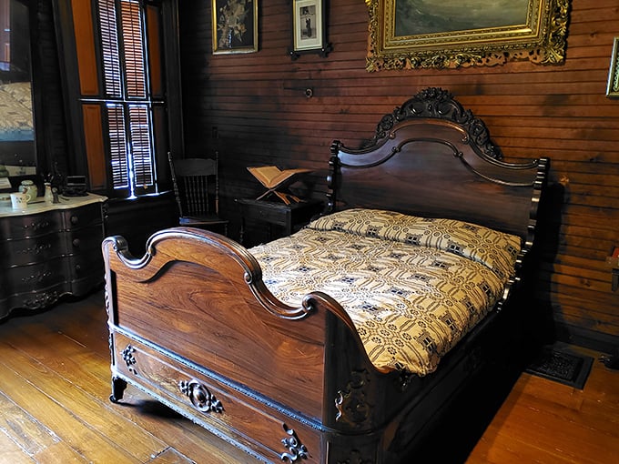 Sweet dreams are made of this? This ornate bed looks fit for royalty, but I can't help wondering about the thread count.