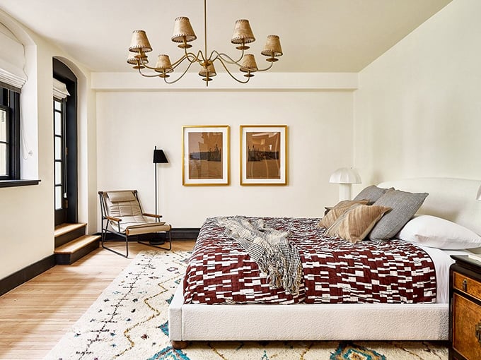 Sweet dreams are made of this: a bedroom that's part New England charm, part modern comfort. Count sheep or count cocktail recipes?