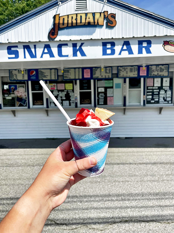 Swirls of joy in a cup! This colorful treat is like a party for your taste buds, no RSVP required.