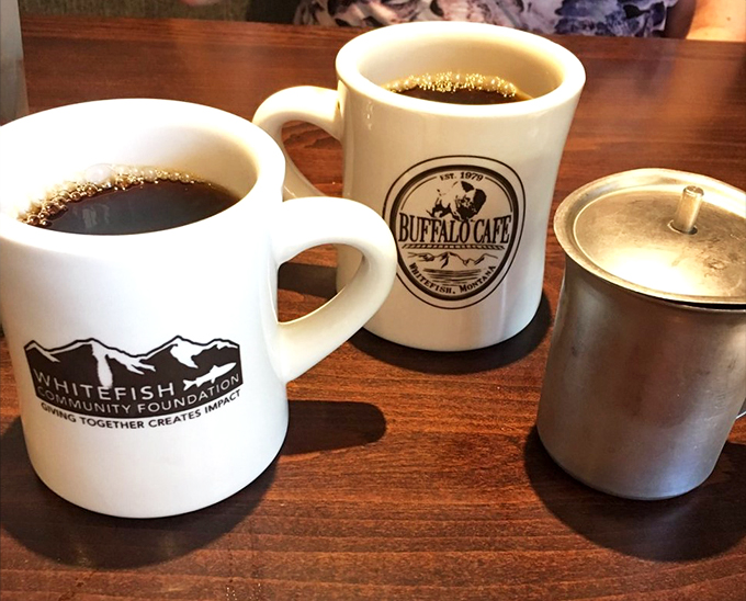 Coffee mugs that could tell tales of a thousand breakfasts. If these cups could talk, they'd probably say, 'Fill me up!'