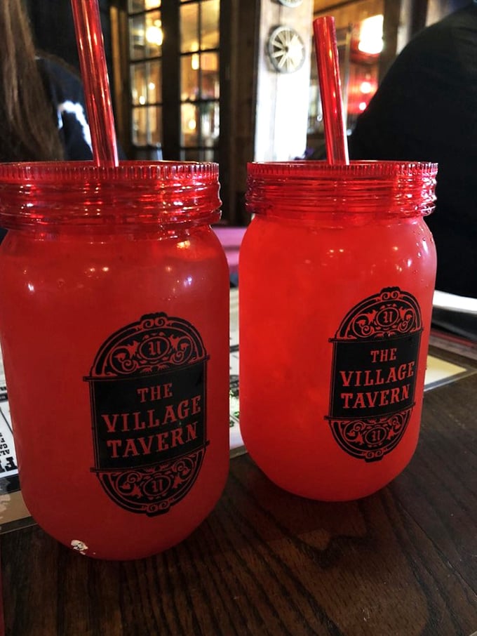 Red, delicious, and definitely not your grandma's punch. These drinks are like summer in a jar, with a kick that'll make you say "Oh my!"