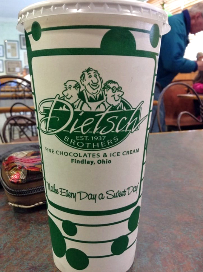 "Make Every Day a Sweet Day" - words to live by, especially when they're printed on a cup of Dietsch's finest.