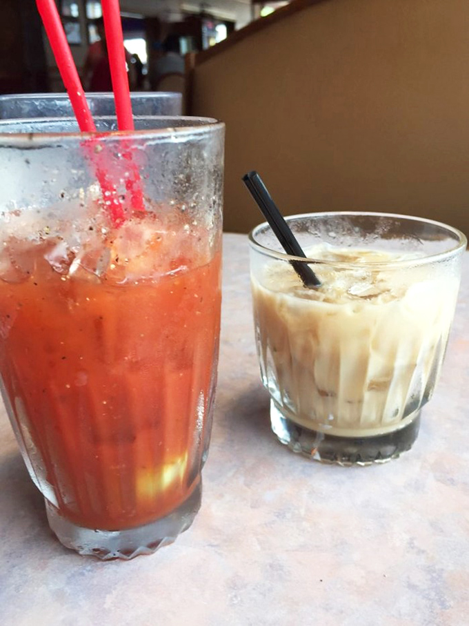 Decisions, decisions! Whether you're team "hair of the dog" or "caffeine IV," George's has your morning pick-me-up covered.