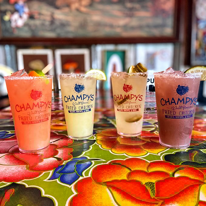 Taste the rainbow, Southern style! These vibrant cocktails are like a party in a glass, each sip a refreshing dance on your taste buds.