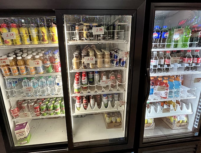 Thirsty? Henry's has got you covered with a rainbow of refreshing options to wash down those delectable donuts.