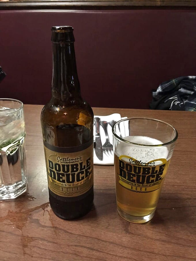 Liquid courage, Cattlemen's style. Their "Double Deuce" beer is the perfect sidekick for your steak adventure, packing a flavorful punch.