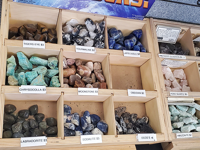 Rock on with these rocks! A dazzling display of gemstones adds a touch of earthly sparkle to your musical journey.