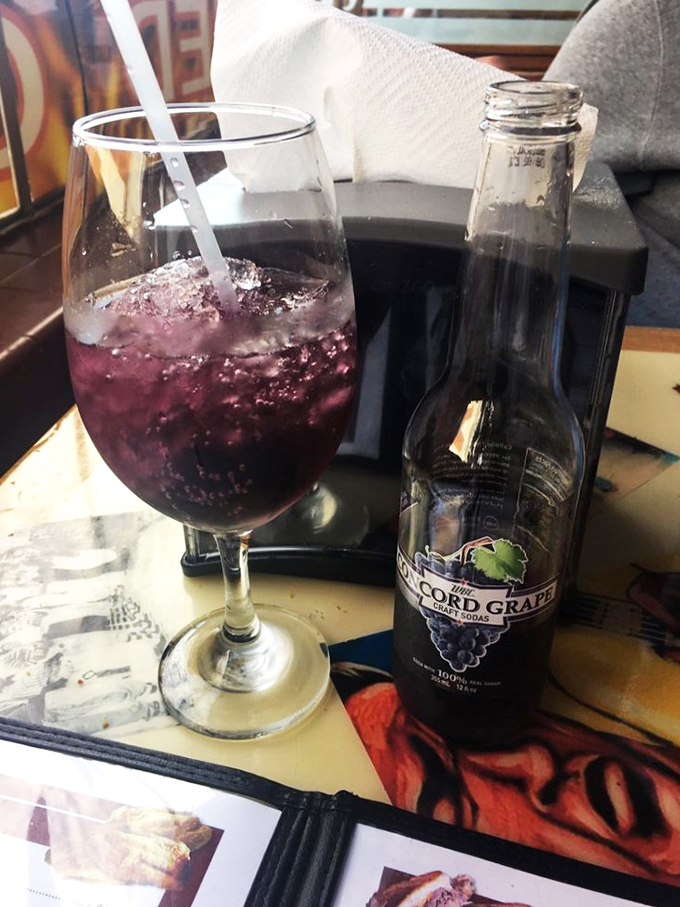 Purple reign! This grape soda is the perfect sweet sidekick to cut through all that savory goodness.