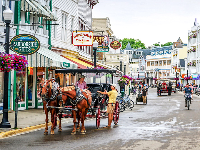 Horsing around is not just encouraged, it's the main mode of transportation. These four-legged taxis come with built-in air conditioning!
