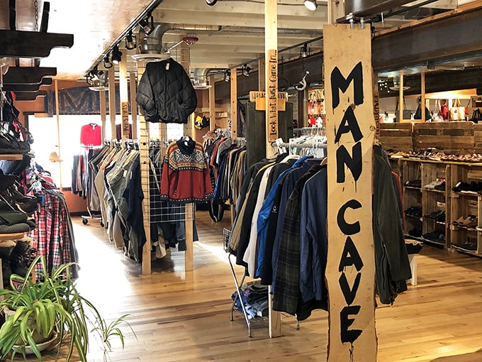 Welcome to the "Man Cave" &ndash; where flannel reigns supreme and every shirt tells a story. Lumberjack chic meets thrift store chic!