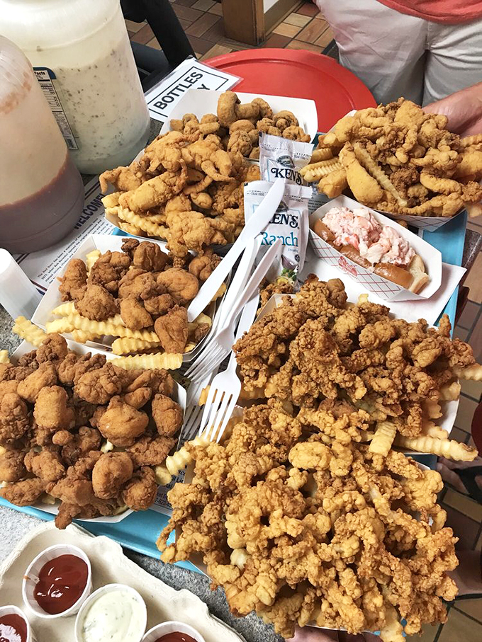 Seafood medley or edible ocean diorama? This platter is a maritime adventure for your taste buds.