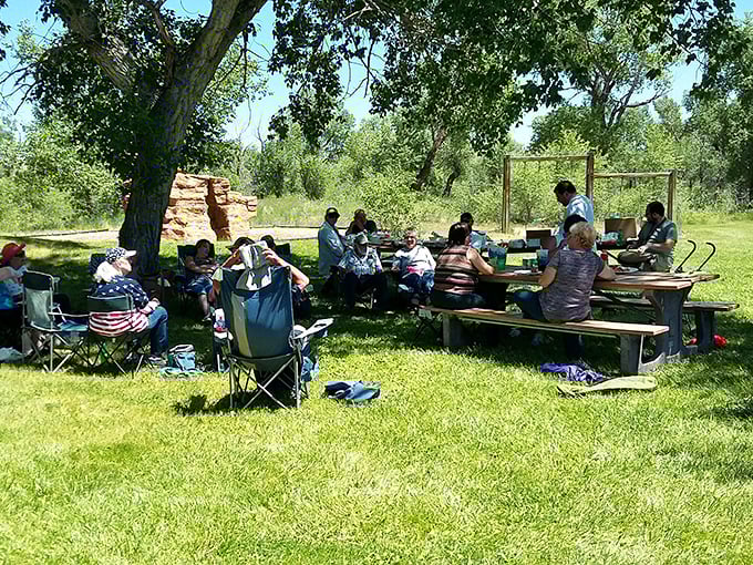 "Picnic perfection! These folks have mastered the art of outdoor dining &ndash; no reservations required, just good company and great views."