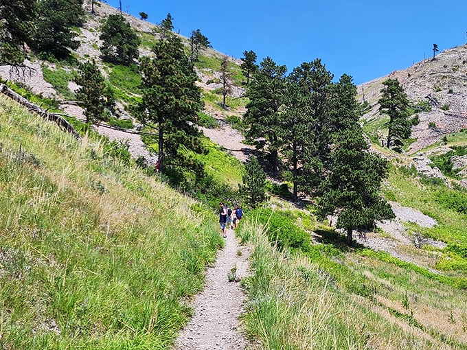 Prayer flags flutter in the breeze, adding splashes of color to the landscape and reminding us of the site's sacred significance.