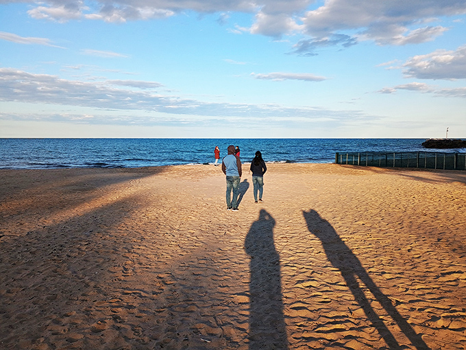 Chasing shadows at sunset - a timeless beach ritual that never gets old. Who says you can't make long-lasting memories with fleeting moments?