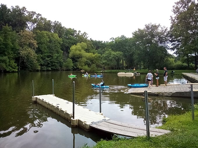 Ahoy, lake adventurers! Whether you're Team Kayak or Team Canoe, Findley's waters welcome all for a day of paddle-powered exploration.