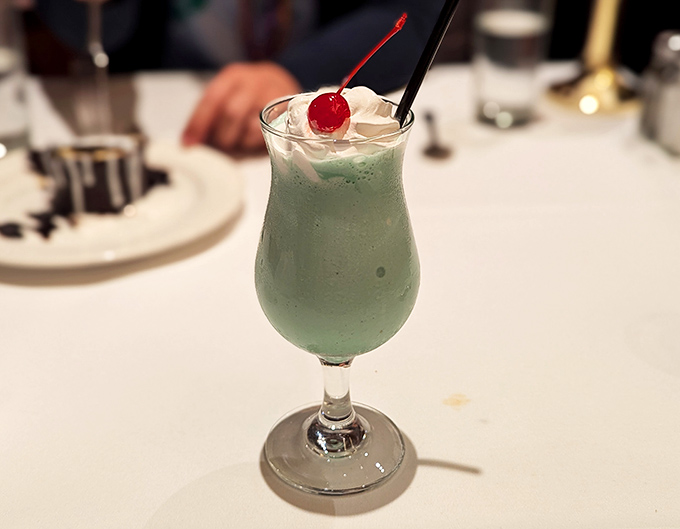 The Grasshopper shake: dessert in a glass or time machine to your childhood? This minty marvel is like a hug for your taste buds.