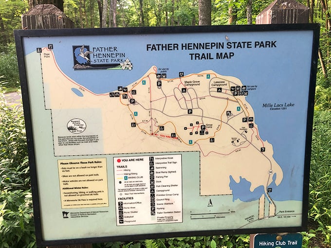 Adventure roadmap! This trail guide is like GPS for the great outdoors, helping you navigate Father Hennepin's natural wonders without ending up in Oz.