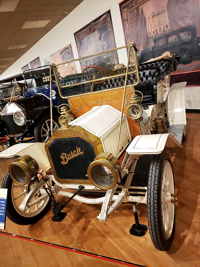 Giddy up, time travelers! This golden oldie Buick is the horse-less carriage of your steampunk dreams.