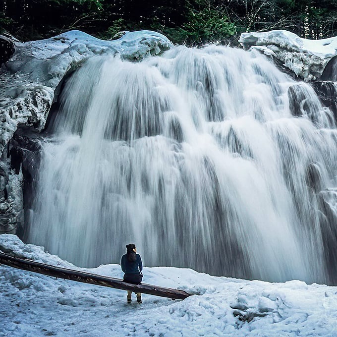 Forget the spa day. This visitor's found the ultimate stress-reliever: a front-row seat to nature's most impressive water feature.