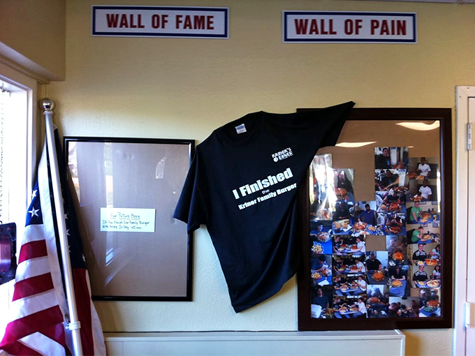 The "Wall of Fame" or "Wall of Pain"? Either way, it's a testament to human determination and elastic waistbands. Think you've got what it takes?