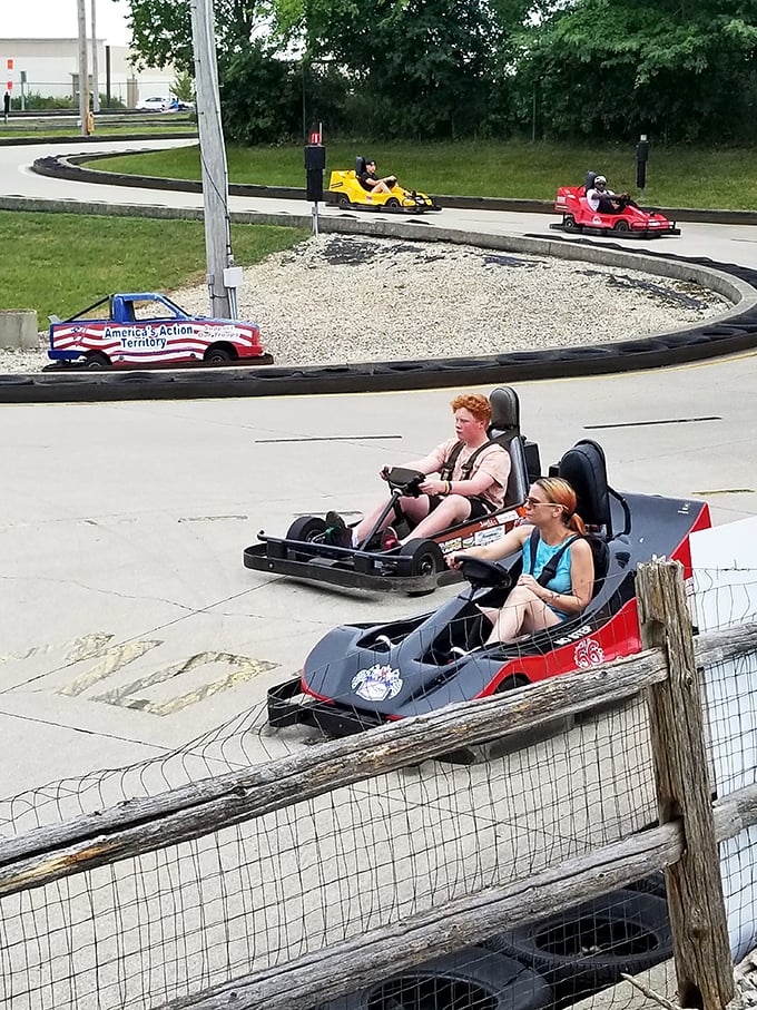 Red, white, and vroom! These patriotic speedsters are racing their way into the American dream, one lap at a time.