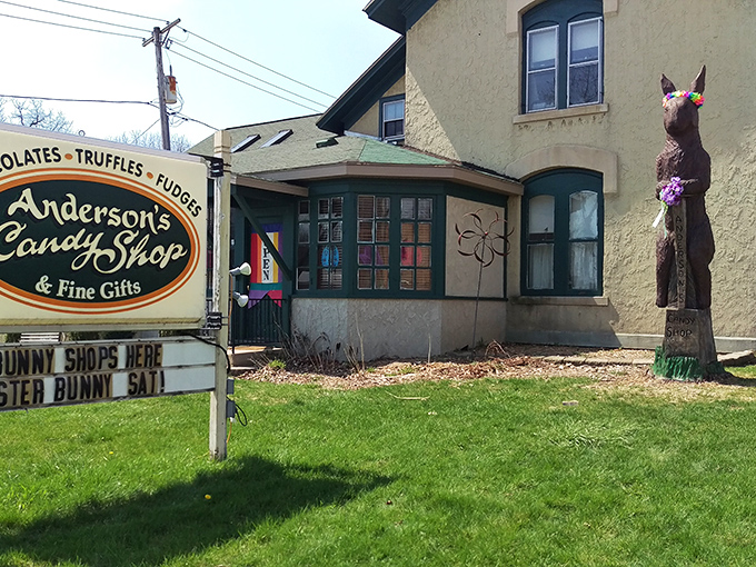Holy chocolate bunny, Batman! This whimsical shop is proof that the Easter Bunny moonlights as a master chocolatier.