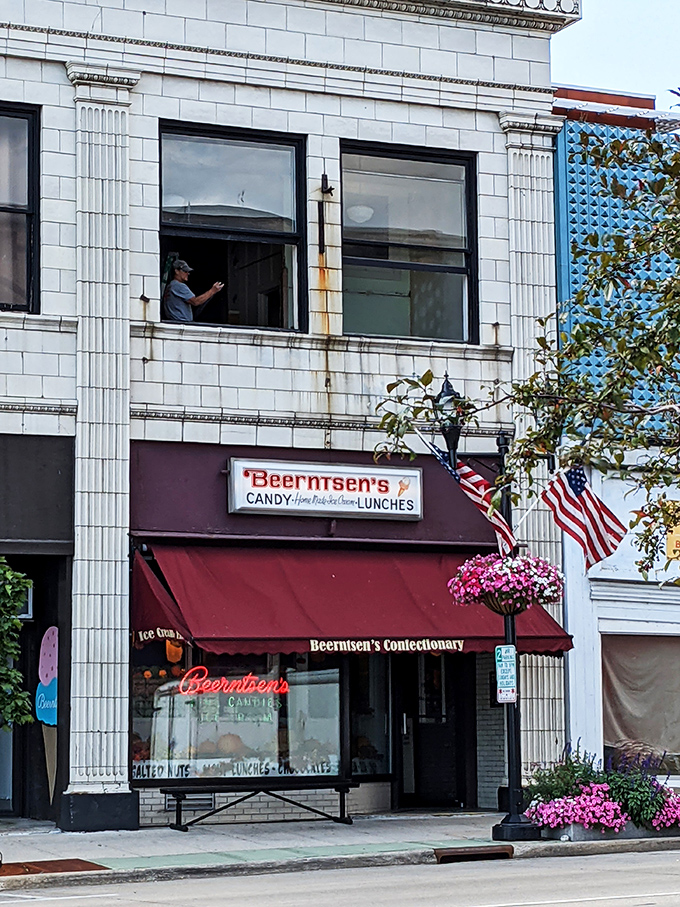 Beerntsen's: Where neon signs light the way to nostalgic nibbles. Step back in time and indulge your inner child.