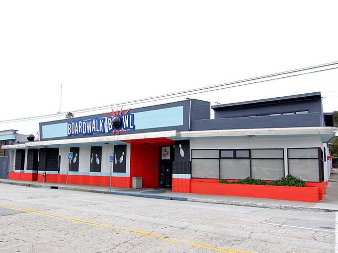 Boardwalk Bowl: Santa Cruz's answer to "What if the beach had lanes?" Surf's up, and so are the pins!