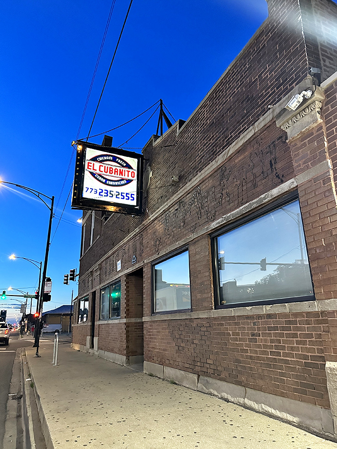 El Cubanito: Where the sign shines like a beacon of hope for sandwich lovers. Cuban comfort food awaits!
