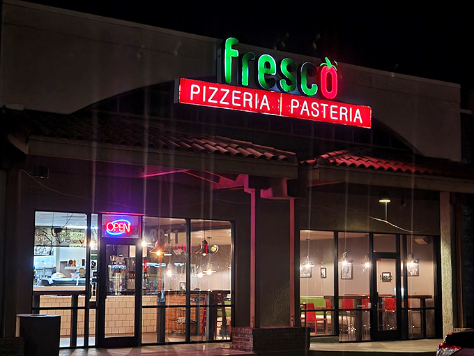 Fresco Pizzeria & Pastaria: The pizza equivalent of a warm hug from your favorite aunt. Comfort food at its cheesiest!