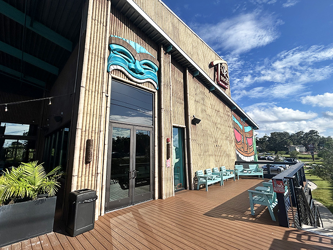 Tiki Docks: Where neon meets nautical. It's as if a pirate got his hands on an interior design degree &ndash; and we're here for it!