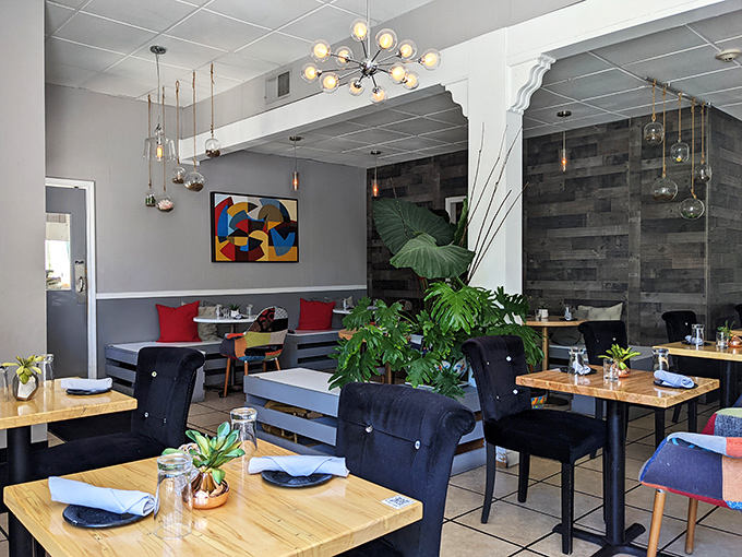 Sleek stone exterior with pops of color? Altiro's bringing the heat of Latin America to Geneva's streets.